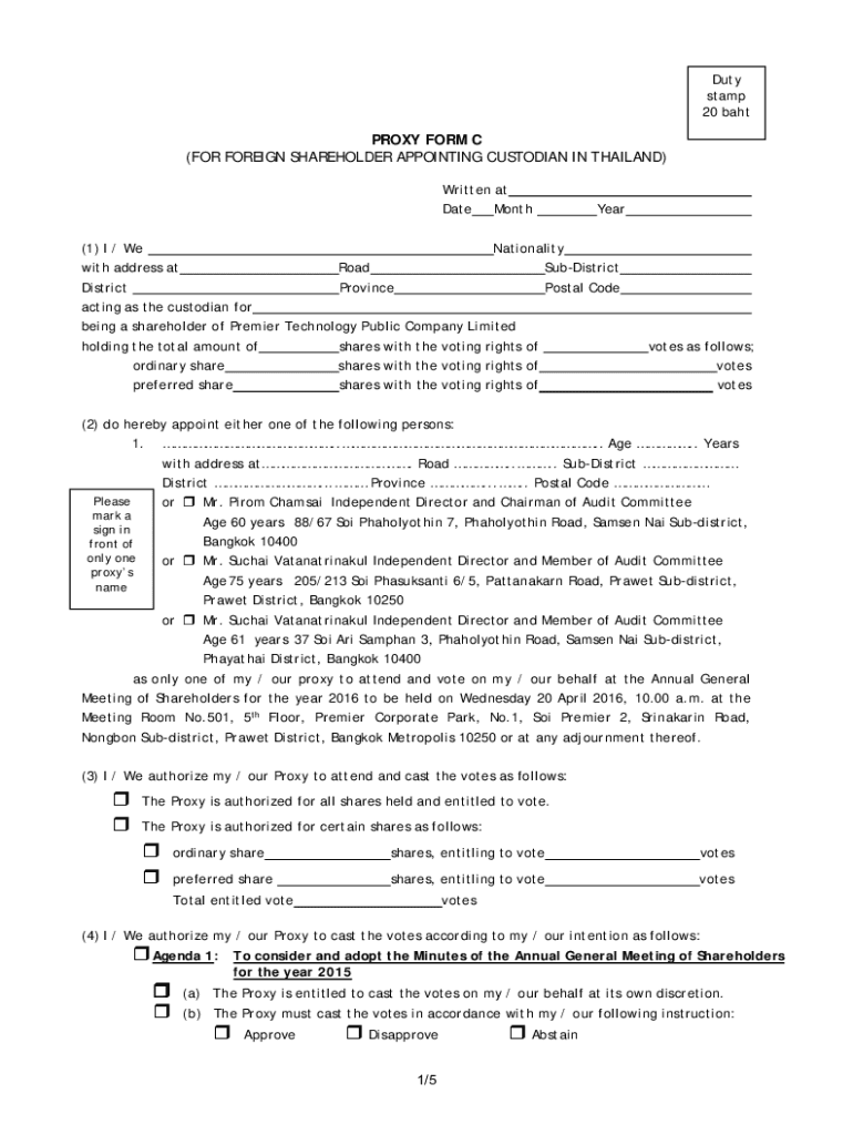 Fillable Online 07-PT-Proxy Form CEng Fax Email Print - pdfFiller