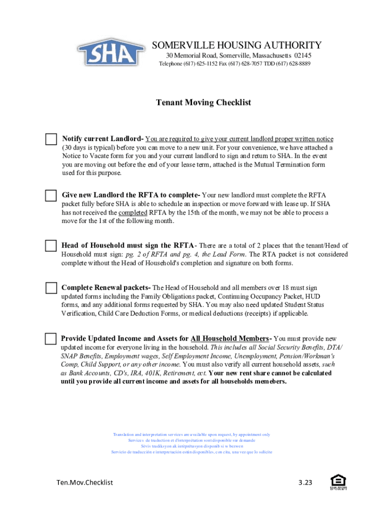 Fillable Online How to Apply for Somerville Housing Authority (SHA) Fax ...