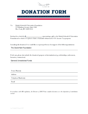 Fillable Online BSUF Donor Transmittal Form.docx Fax Email Print - pdfFiller