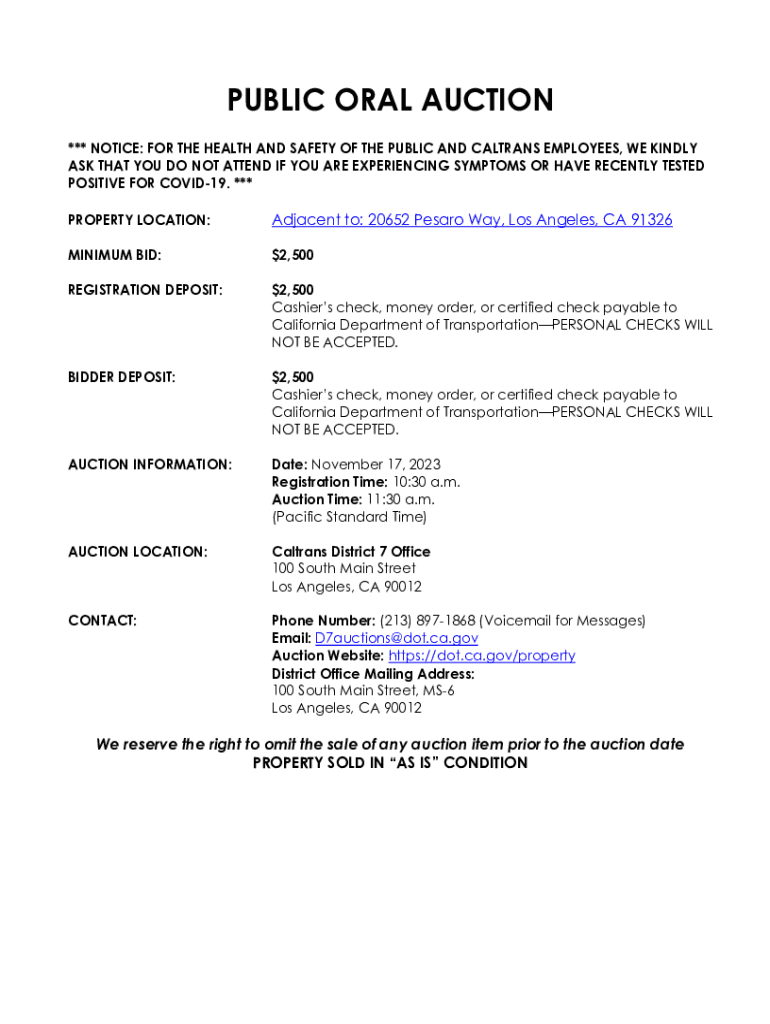 Fillable Online dot ca Properties for Sale or Lease - Caltrans - CA.gov ...