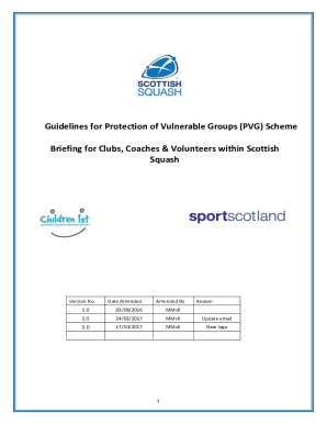 Fillable Online Guidelines for Protection of Vulnerable Groups (PVG ...