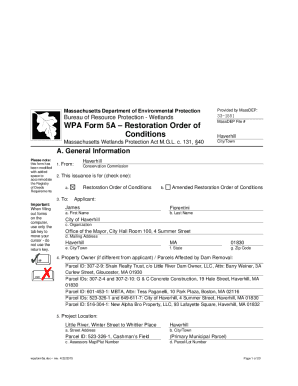 Fillable Online WPA Form 5A Restoration Order of Fax Email Print ...