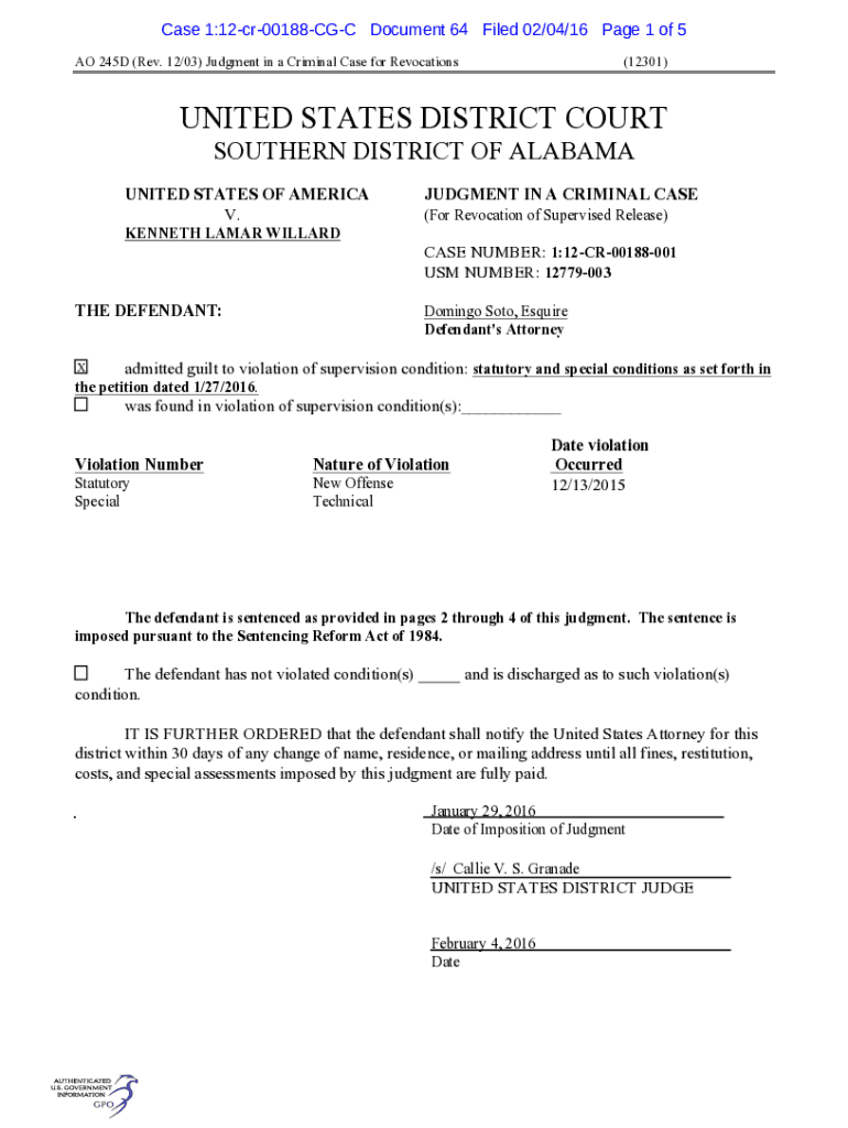 Fillable Online Admonishment - Motion to Revoke or Proceed - Hill ...