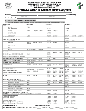 Fillable Online Blessed Trinity Catholic Secondary School in Grimsby, ... Fax Email Print ...
