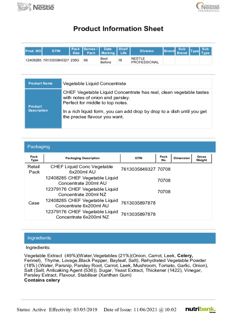 Fillable Online List of ingredients and allergens on food labels Fax ...