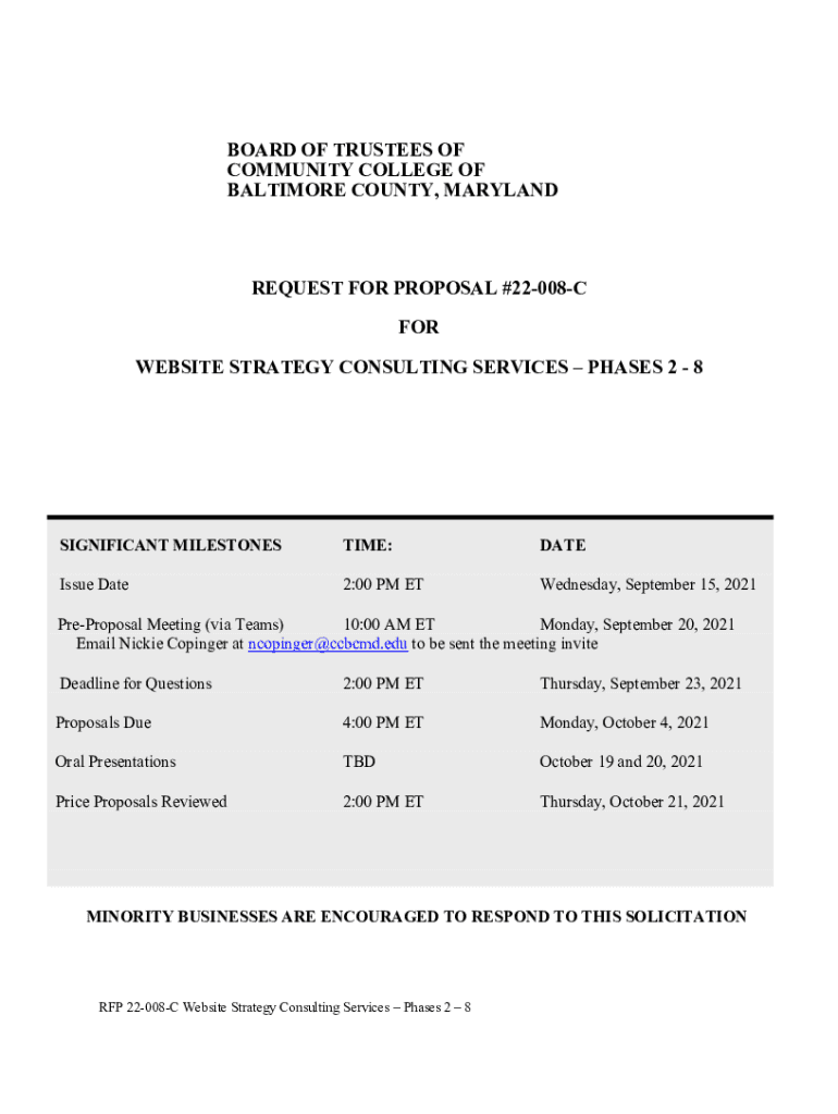 Fillable Online Request for Proposal #20-026-R for Student Portal Fax ...