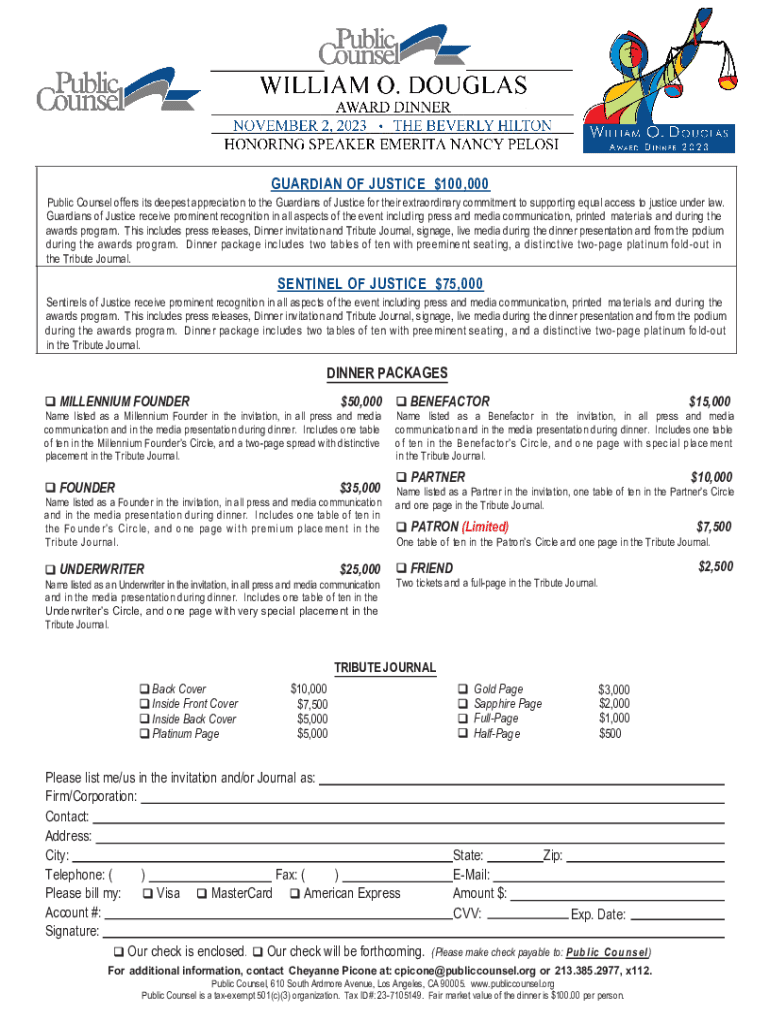 Fillable Online Fillable Online publiccounsel 2012 Douglas Dinner Response ... Fax Email Print ...