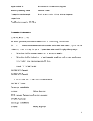 Fillable Online Ibucine Tablets Dosage form and strength Fax Email ...