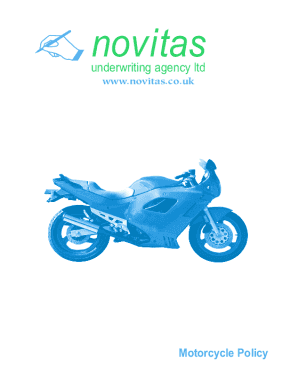 Fillable Online Novitas Motorcycle Insurance Compensation Claims Guide ...