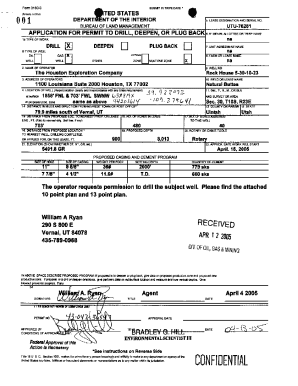 Fillable Online Permit Application Instructions for a Blanket Permit to Drill ... Fax Email ...