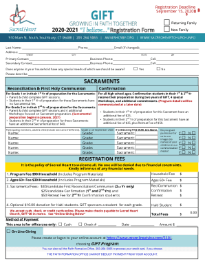 Fillable Online 2020-2021-GIFT-Registration-Form. ... Fax Email Print ...