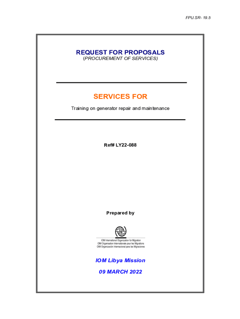 Fillable Online ly22-088-rfp-training-on-generator-repair-and ...