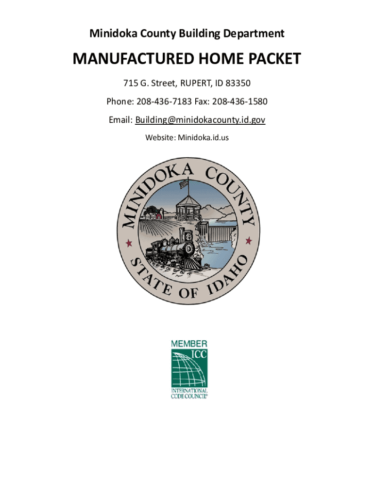 Fillable Online Minidoka County Building Department - MANUFACTURED HOME ...
