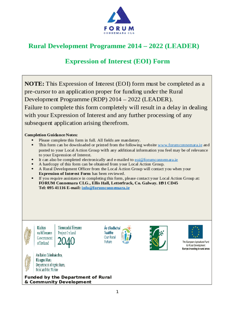 LEADER Application Process Doc Template | pdfFiller