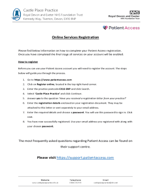 Fillable Online Online-Services-Patient-Access-Registration- ... Fax ...