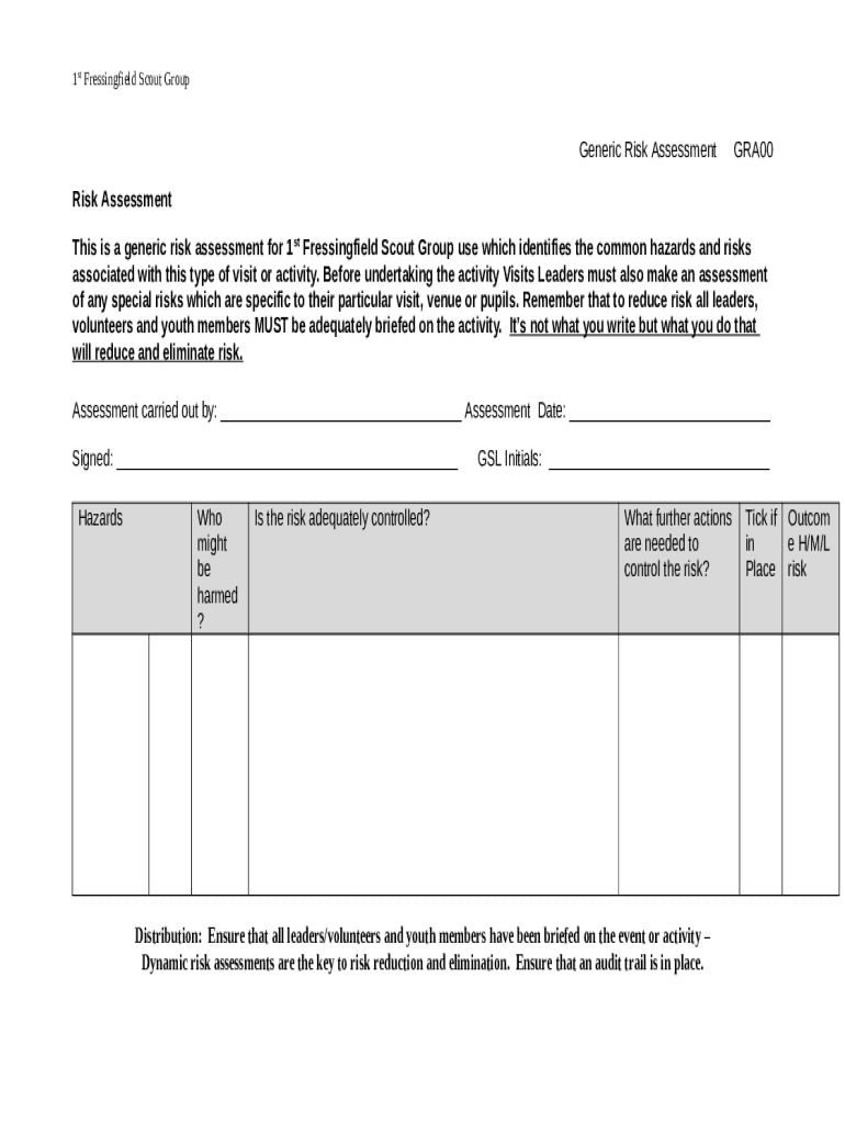 This is an Indoor Games risk assessment for 1 st ... Doc Template ...
