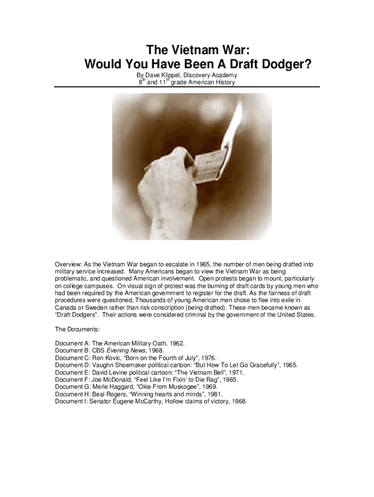 Fillable Online US History. The Vietnam War. Student Workbook Unit 10 ...