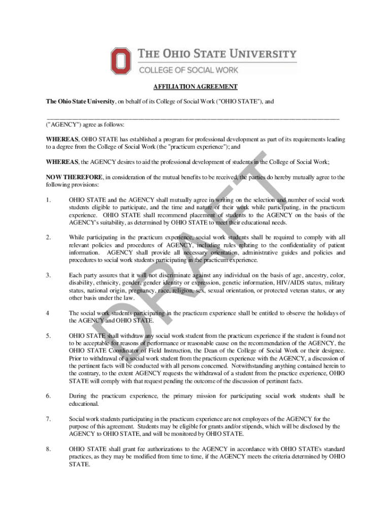 Fillable Online the ohio state university - college of - Student Web ...