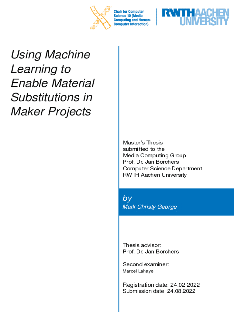 Fillable Online hci rwth-aachen Using Machine Learning to Enable ...