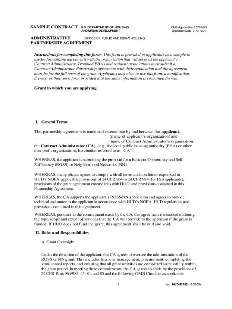 Fillable Online sample contract administrator partnership agreement ...