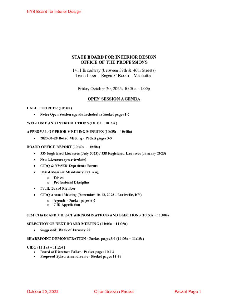 Fillable Online state board for interior design Fax Email Print - pdfFiller