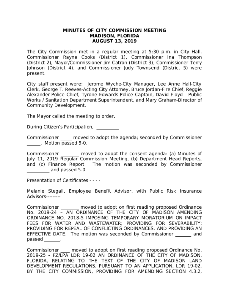 Commissioner Rayne Cooks (District 1), Commissioner Ina Thompson ...