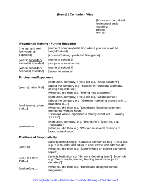 Fillable Online Developing an Academic Curriculum Vitae Fax Email Print ...