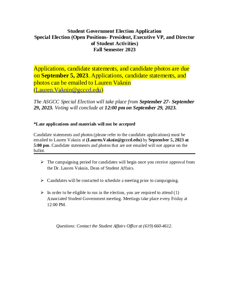 ASI Elections Guidelines and Procedures - San Marcos Doc Template ...