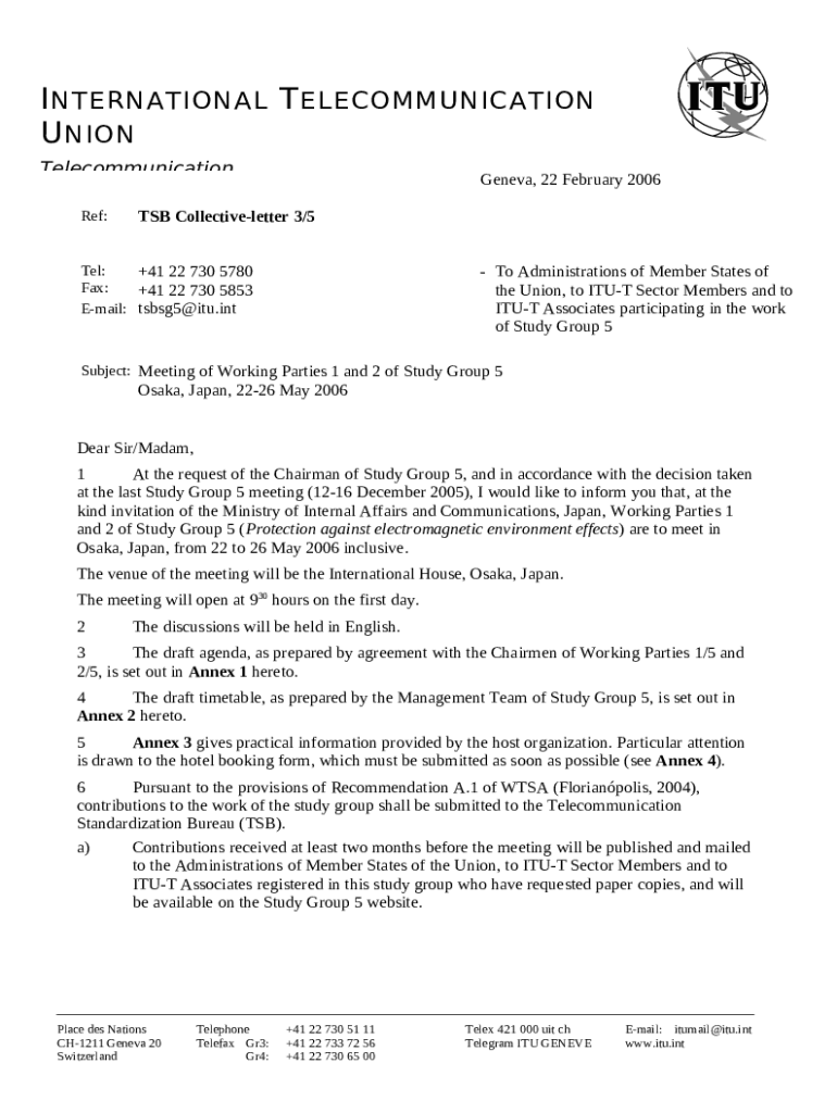 TSB Collective-letter 3/5 Doc Template | pdfFiller