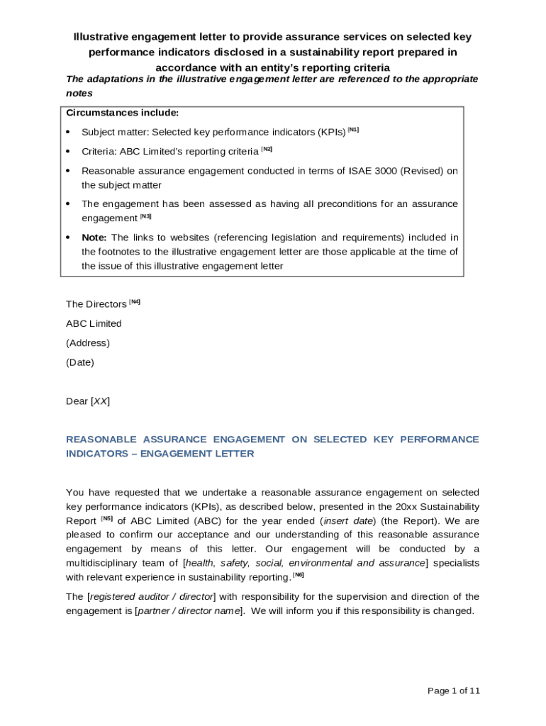 reasonable assurance engagement on selected key ... Doc Template ...