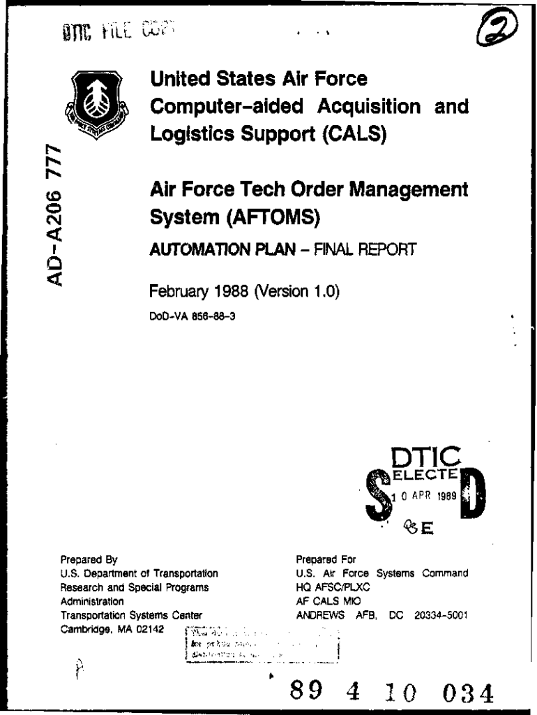 Fillable Online United States Air Force Computer-Aided Acquisition and ...