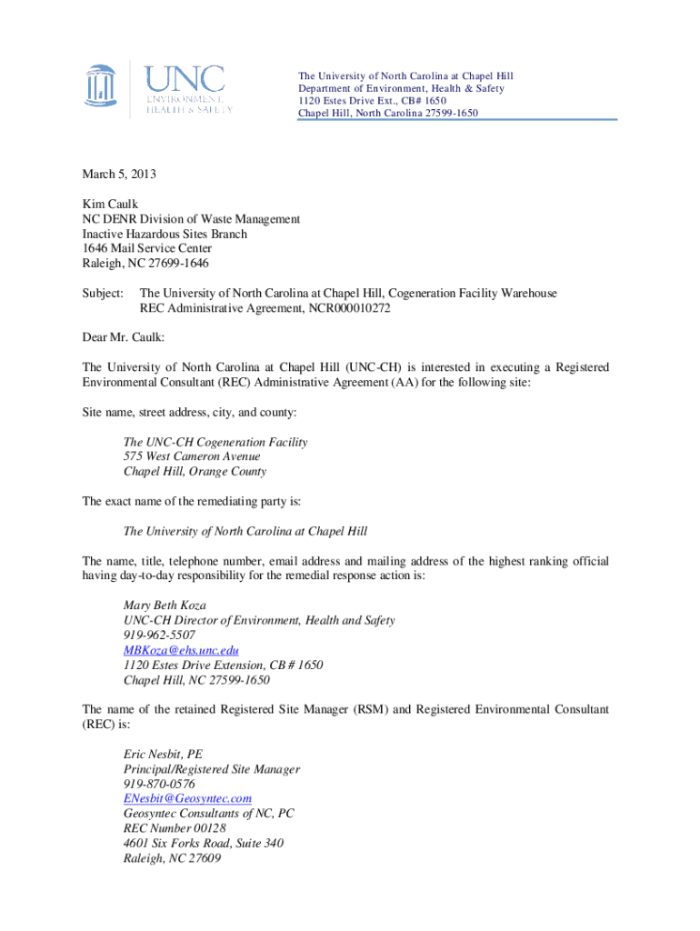 Fillable Online ehs unc Environmental Health Sciences Major, B.S.P.H ...