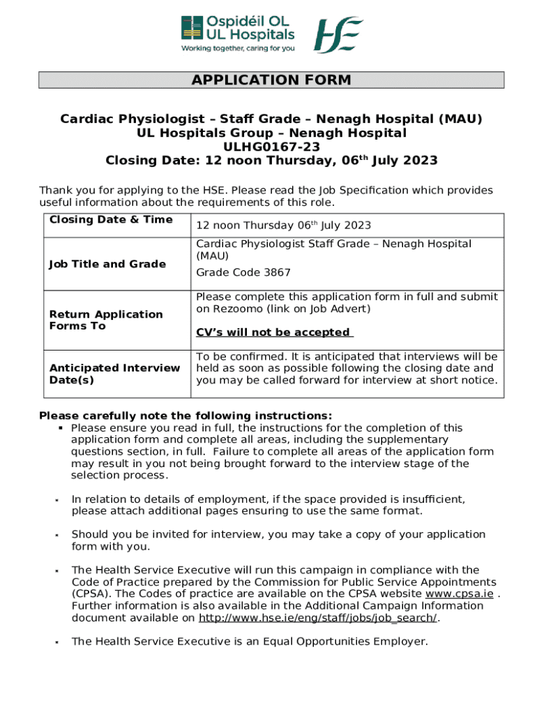 Services extended at Nenagh Hospital Doc Template | pdfFiller