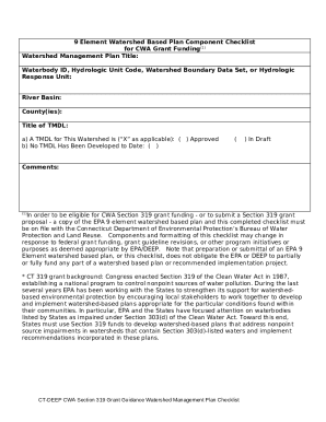 Watershed Management Plan Checklist and Instructions ... Doc Template ...