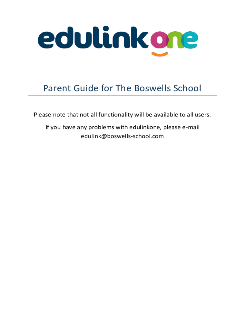Fillable Online Edulink One Guides Fax Email Print - pdfFiller