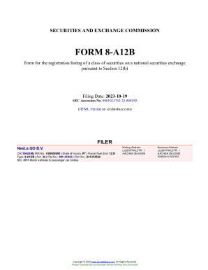 Fillable Online SEC Form 8-A12B: What It Is, How It Works Fax Email ...