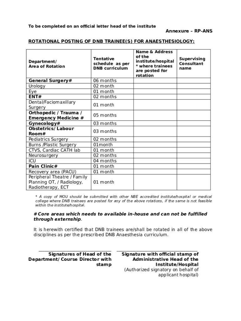 Specialty Specific Application for DNB - Studylib Doc Template | pdfFiller