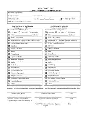 Fillable Online Fillable Online acces nysed TASC TESTING ... Fax Email ...