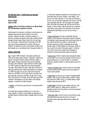 Fillable Online NATIONWIDE PERMITS ISSUED BY U.S. ARMY CORPS OF ... Fax ...