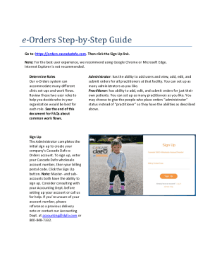 Fillable Online Step-by-step guide for DAFO e-order system Fax Email ...