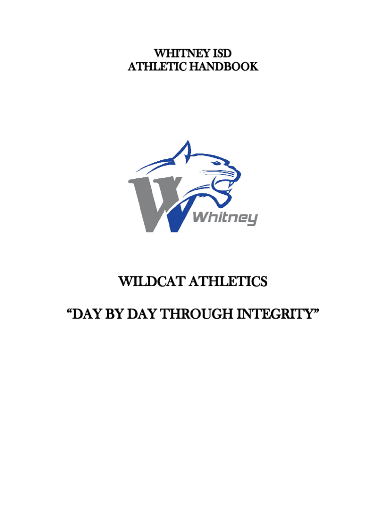 Fillable Online Athletic Forms - Whitney Independent School District ...