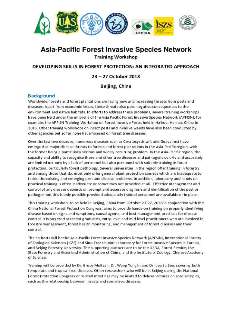 Fillable Online Report on Asia-Pacific Forest Invasive Species Network ... Fax Email Print ...