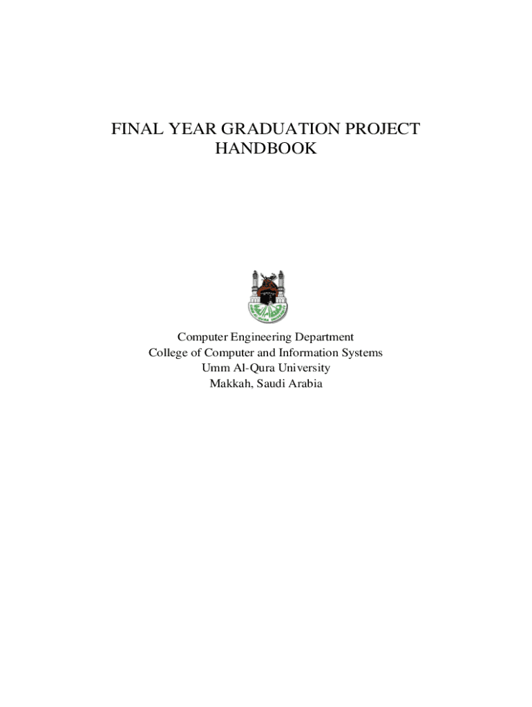 Fillable Online drive uqu edu FINAL YEAR GRADUATION PROJECT Fax Email ...