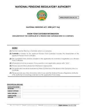 Fillable Online npra gov NPRA/FM/KYC/06/01/22 Fax Email Print - pdfFiller