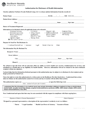 Fillable Online Patient Authorization: MEDICAL Release of Information ...