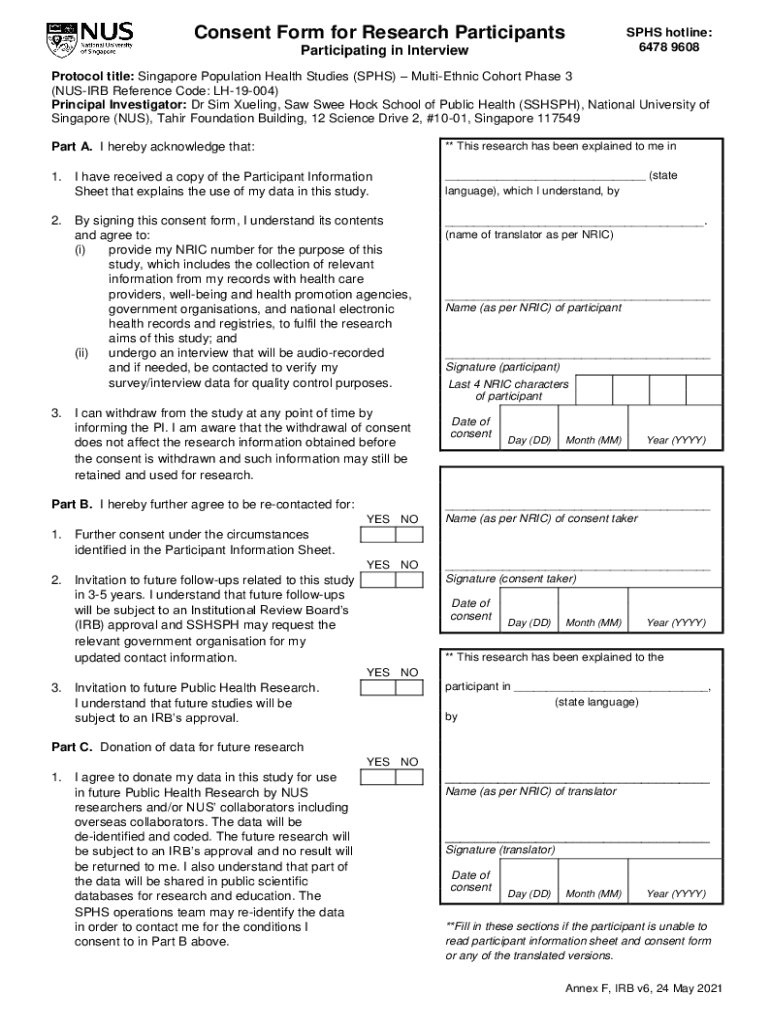 Fillable Online Consent Form for Interview Fax Email Print - pdfFiller