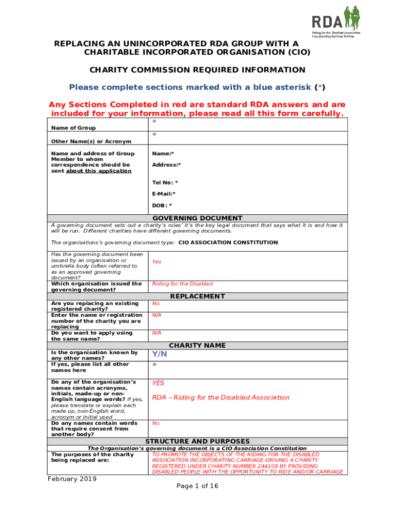 Setting Up A Charity At No CostHow To Register A UK CIO Doc Template ...