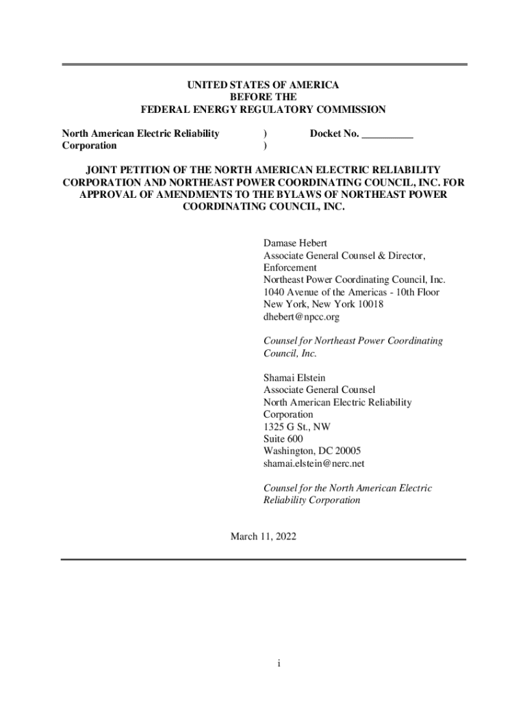 Fillable Online Joint Statement of FERC, NERC on Reliability Fax Email ...
