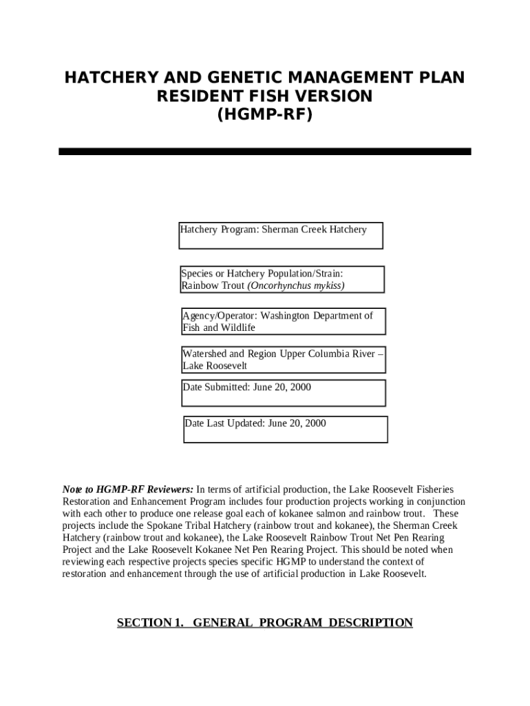 Hatchery production, HGMPs and the ESA - cfw nwcouncil Doc Template ...