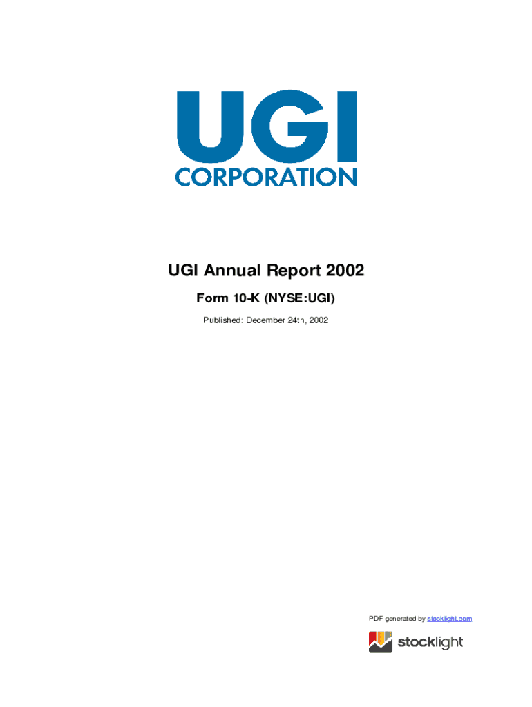 Fillable Online UGI Utilities Inc.--Form 10-K/A #1 Fax Email Print ...